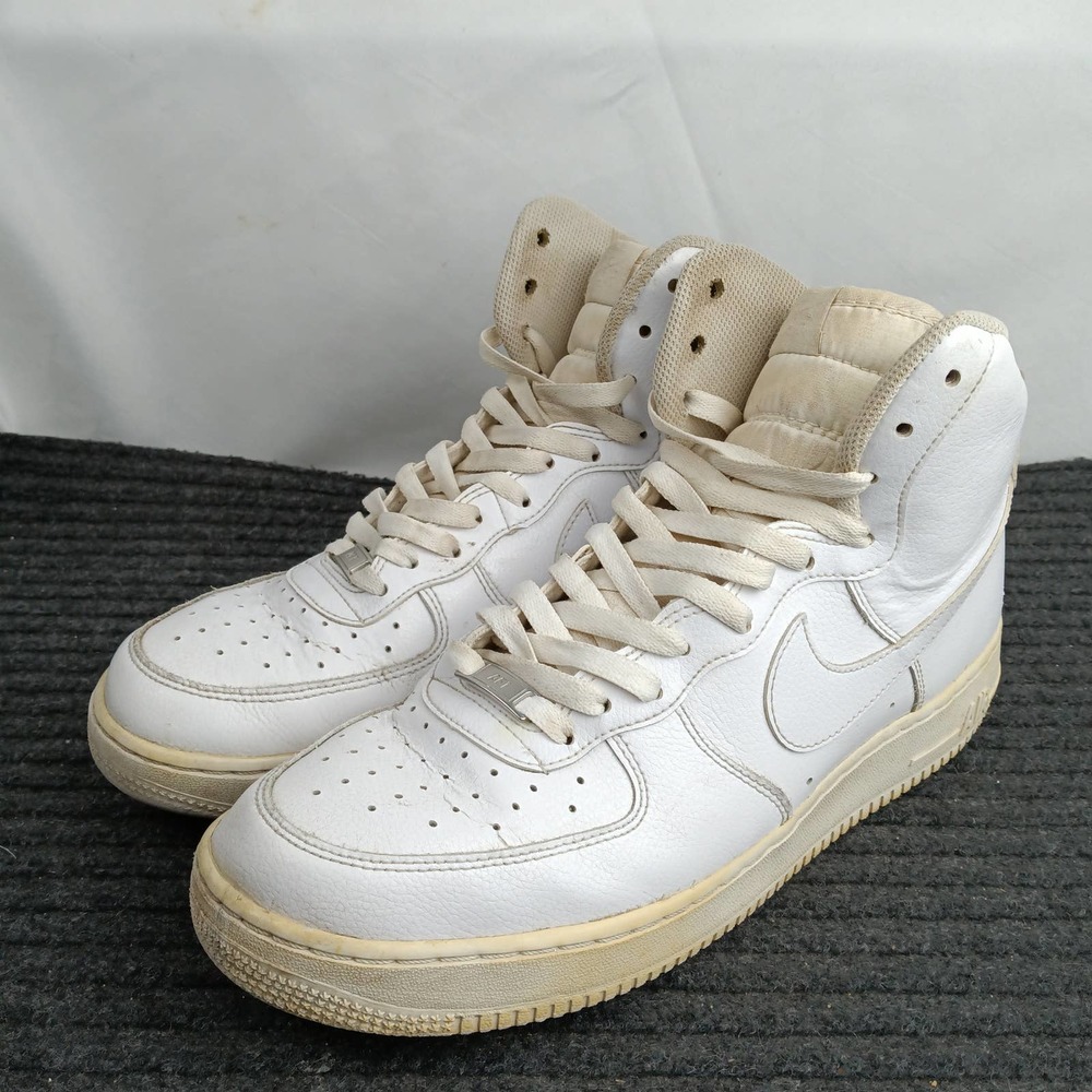 Nike Air Force 1 Men Hi Triple White Sneakers - Gem